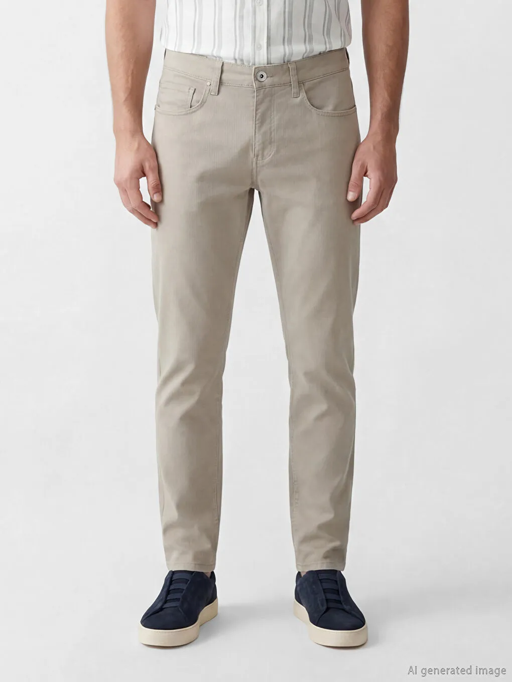 LCWAIKIKI Classic Muške Chino Pantalone Od Gabardina Slim Kroja