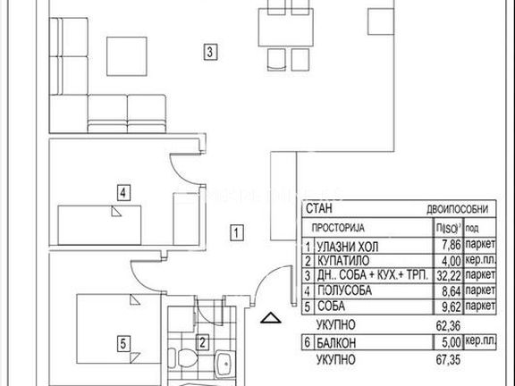 Novogradnja, mereno 67.35 m2 ID#13876