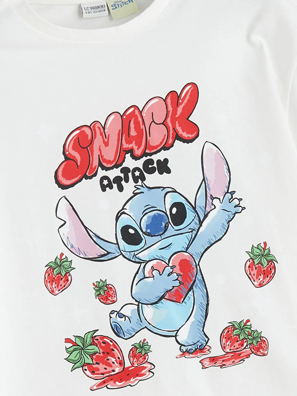 LCW Kids Majica Sa Okruglim Izrezom I Štampom Stitch Za Devojčice