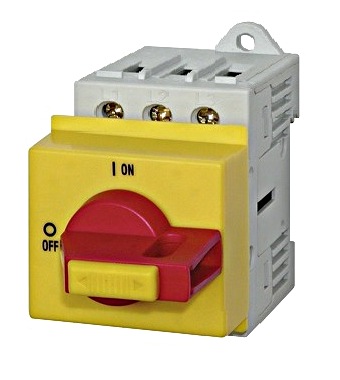 Ugradna sklopka 0-1/25A(AC21)/3p/7,5kW(400V)na DIN šinu ž/c
AC21a: 25A [690V AC] | AC23: 10kW [3x400V AC] | VDE 0660, IEC/EN60947-3, mogućnost zaključavanja ručice s dva lokota, dimenzije prednje...