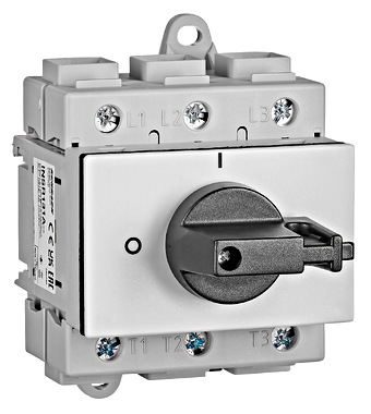 Glavna sklopka 0-1, 125A, 3 pola, DIN montaža
IP40 (front)/IP10 (stezaljke)