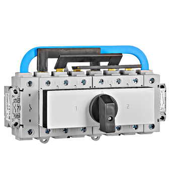 Preklopna sklopka 1-0-2, sa pomoćnim kontaktima, 4P, 100A
Uključeni fabrički ugrađeni pomoćni kontakti. 1NO + 1NC za levi i desni položaj sklopke, nije moguće naknadno ugraditi dodatne pomoćne ko...