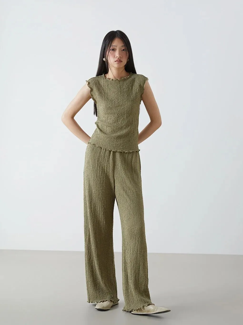 LCW Vision Bluza Sa Okruglim Izrezom I Teksturom