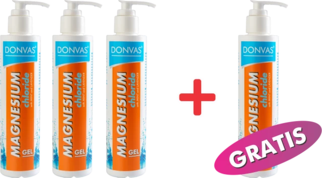 DONVAS Magnesium chloride gel, 200 ml, 3 + 1 GRATIS