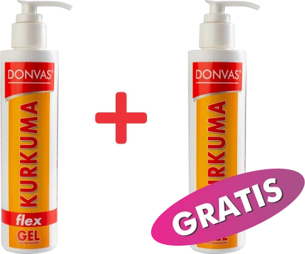 DONVAS Kurkuma flex gel, 200 ml 1 + 1 GRATIS