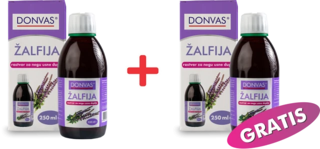 DONVAS Žalfija rastvor za negu usne duplje, 250 ml 1+1 GRATIS