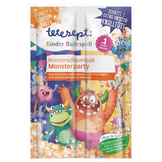 Tetesept Pucketava penušava kupka Monster Party, 45 ml