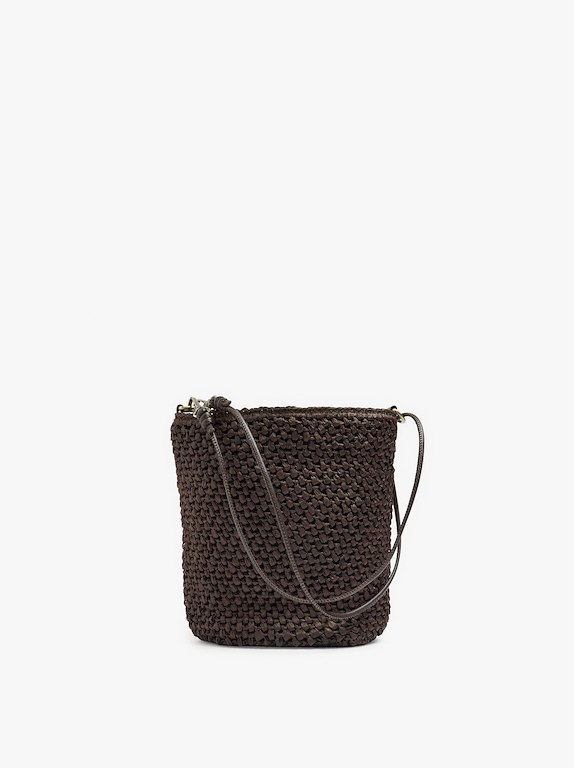 CROSSBODY BAG PAPER STRAW EFFECT WITH VERSATILE STRAP