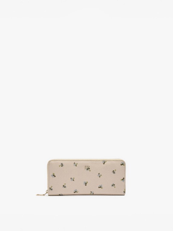 WALLET PRINTED WITH FLORAL L