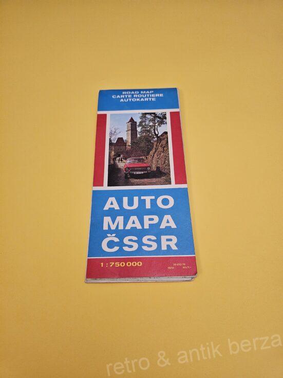Kolekcionarski primerak auto mape ČSSR