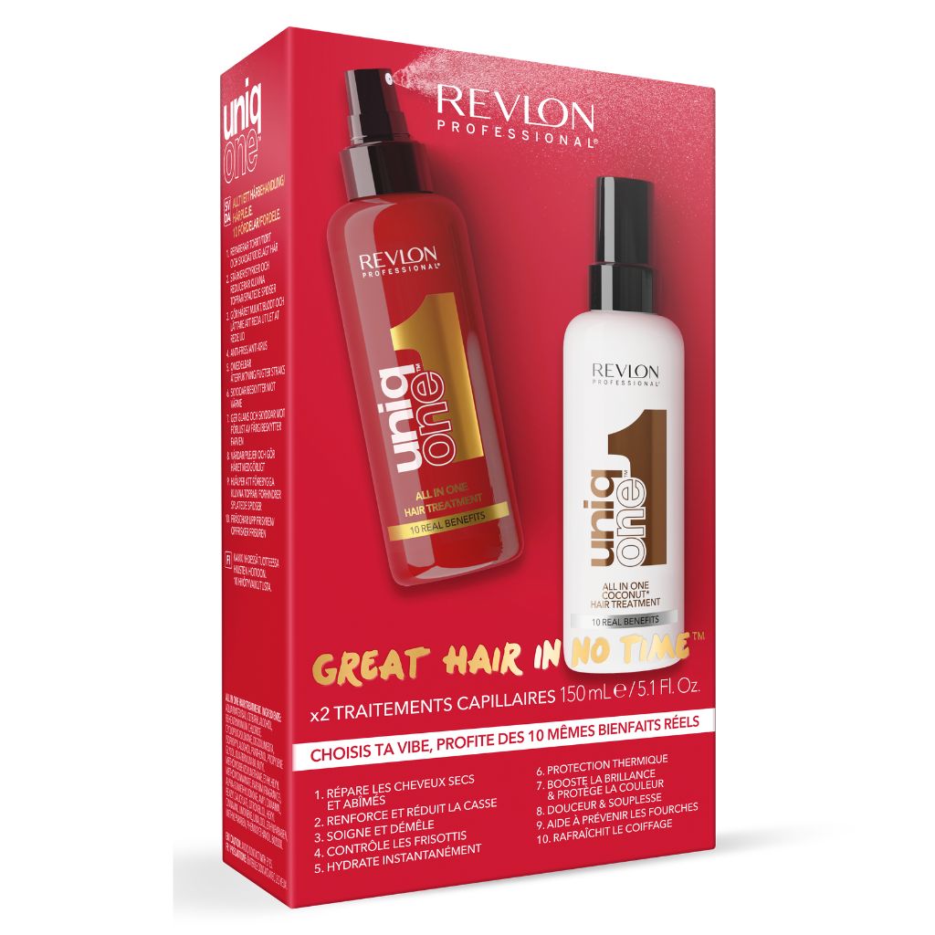 REVLON UNIQONE duo pack limited edition classic & coconut