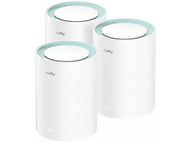 Cudy M1500 3-Pack,AX1500 Gigabit Mesh Wi-Fi 6 System,1201 Mbps + 300 Mbps Wi-Fi