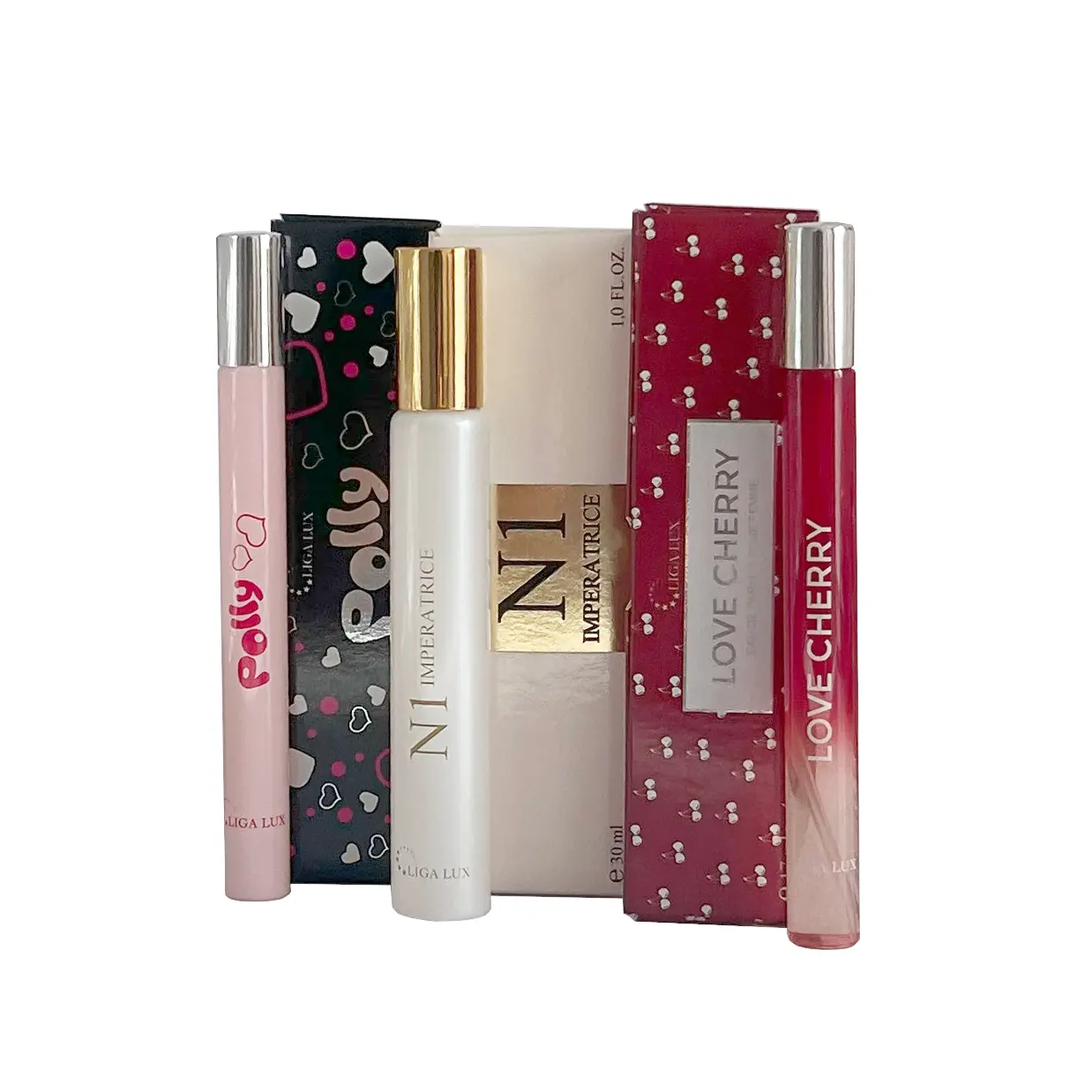 Liga Lux Ženski set parfema Imperatrice №1, EDT, 30 ml + Love Cherry, EDT, 17 ml + Polly, EDT, 17 ml