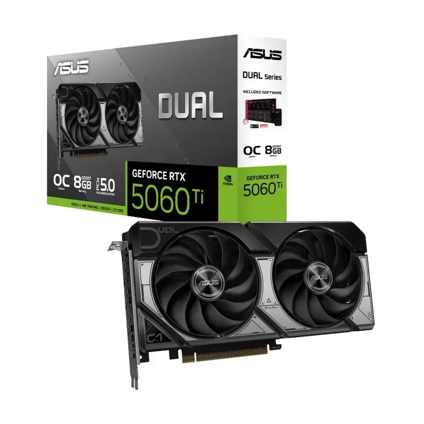 Asus grafička kartica GeForce RTX 5060 Ti, 8GB, GDDR7, 128-bit, 3x DP, 1x HDMI, dvostruka