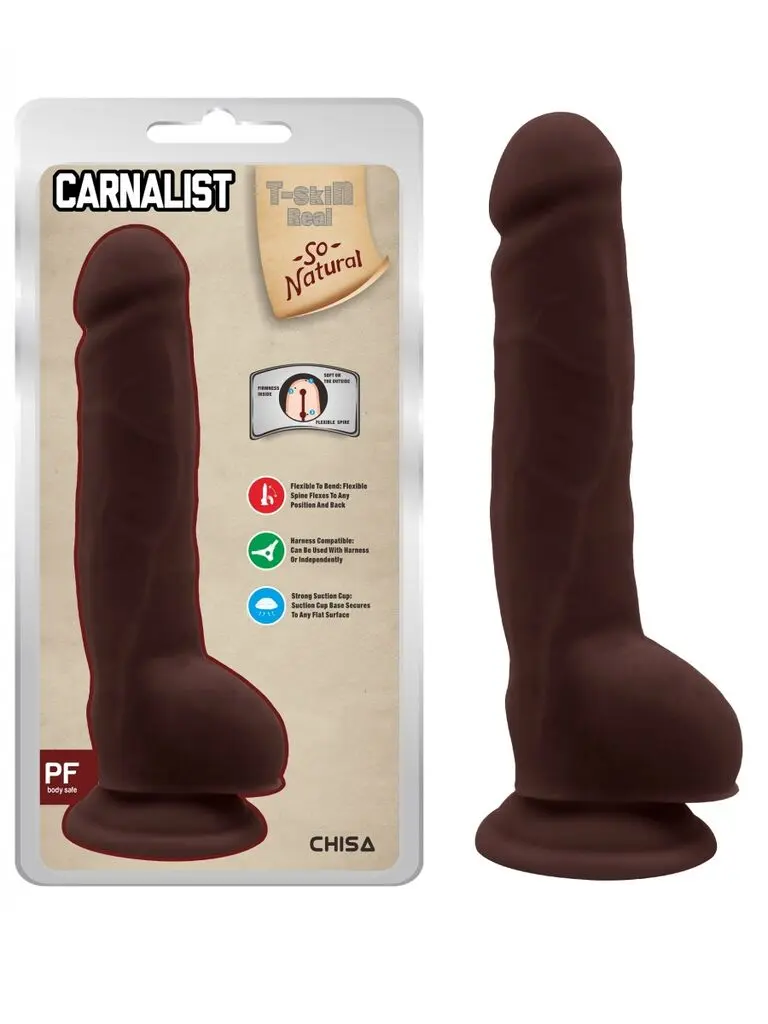 Dildo Carnalist, 23.5cm, Braon