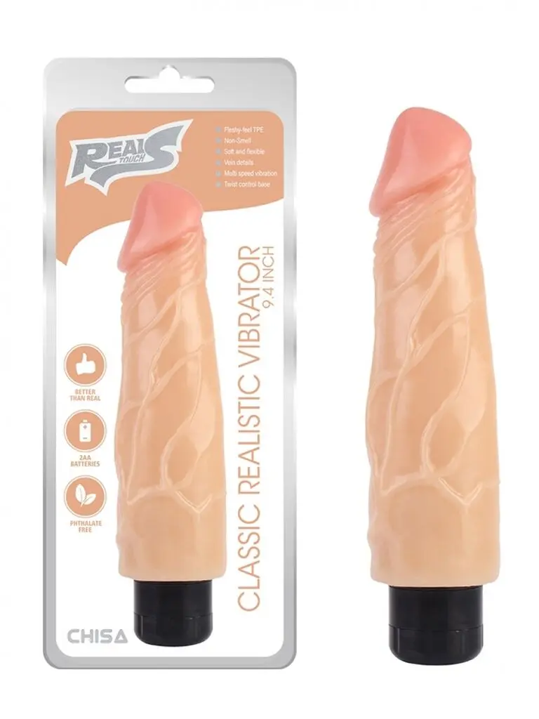 Vibrator Classic Realistic, 23cm, Boja kože