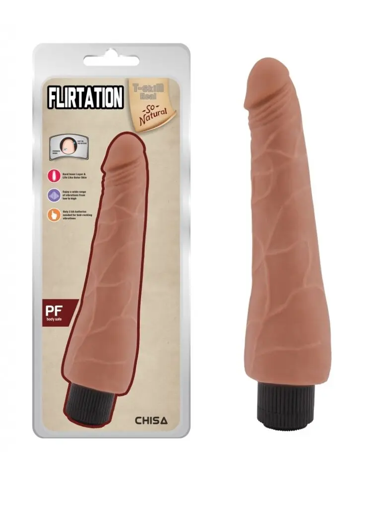 Vibrator Flirtation Latin, 24cm, Boja kože