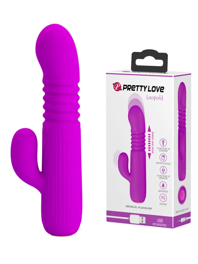 Vibrator Pretty love Leopold, 15.5cm, Ljubičasti
