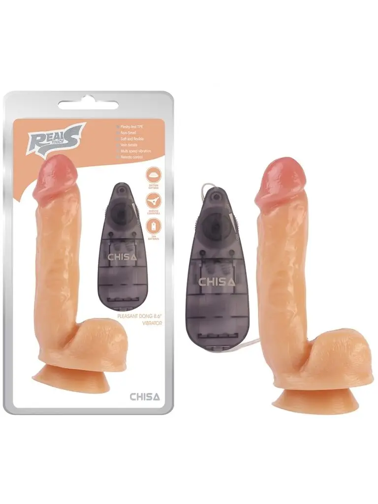 Vibrator Pleasent Dong, 21.5cm, Boja kože
