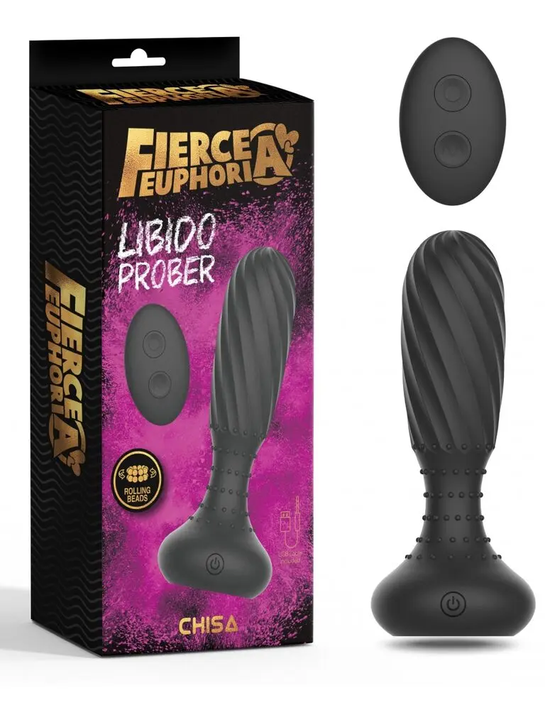 Butt plug Libido Prober, 14cm, Crni