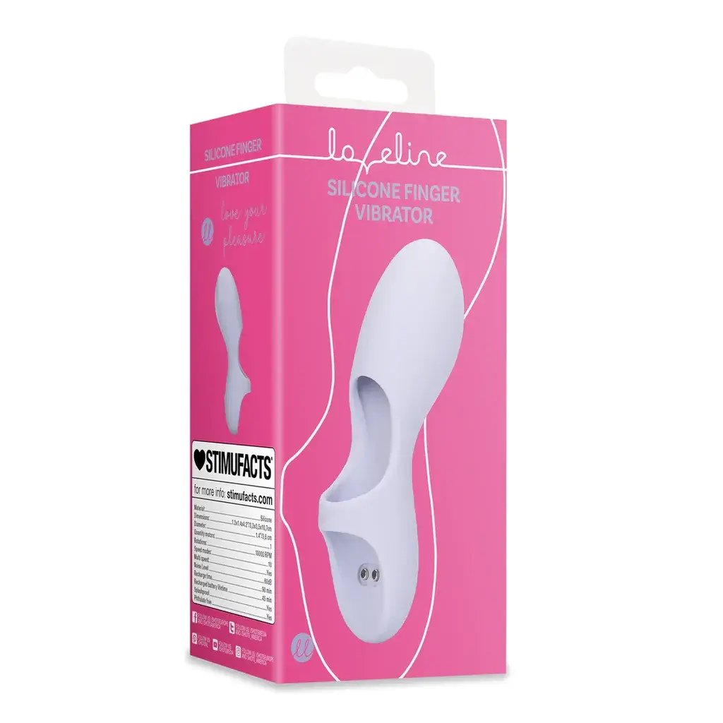 Loveline Klitoralni vibrator Silicone Finger, Beli