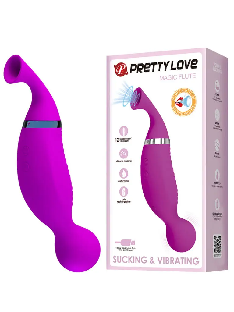 Vibrator Magic Flute, 17.8cm, Ljubičasti