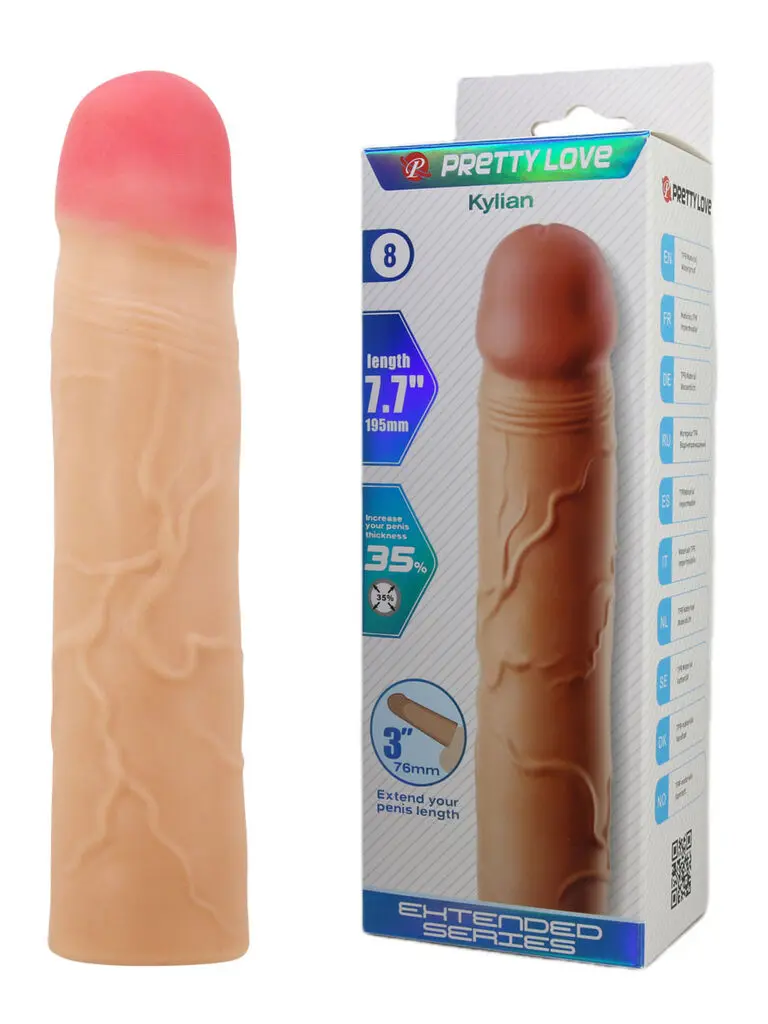 Navlaka za penis Kylian, 19.5cm, Boja kože