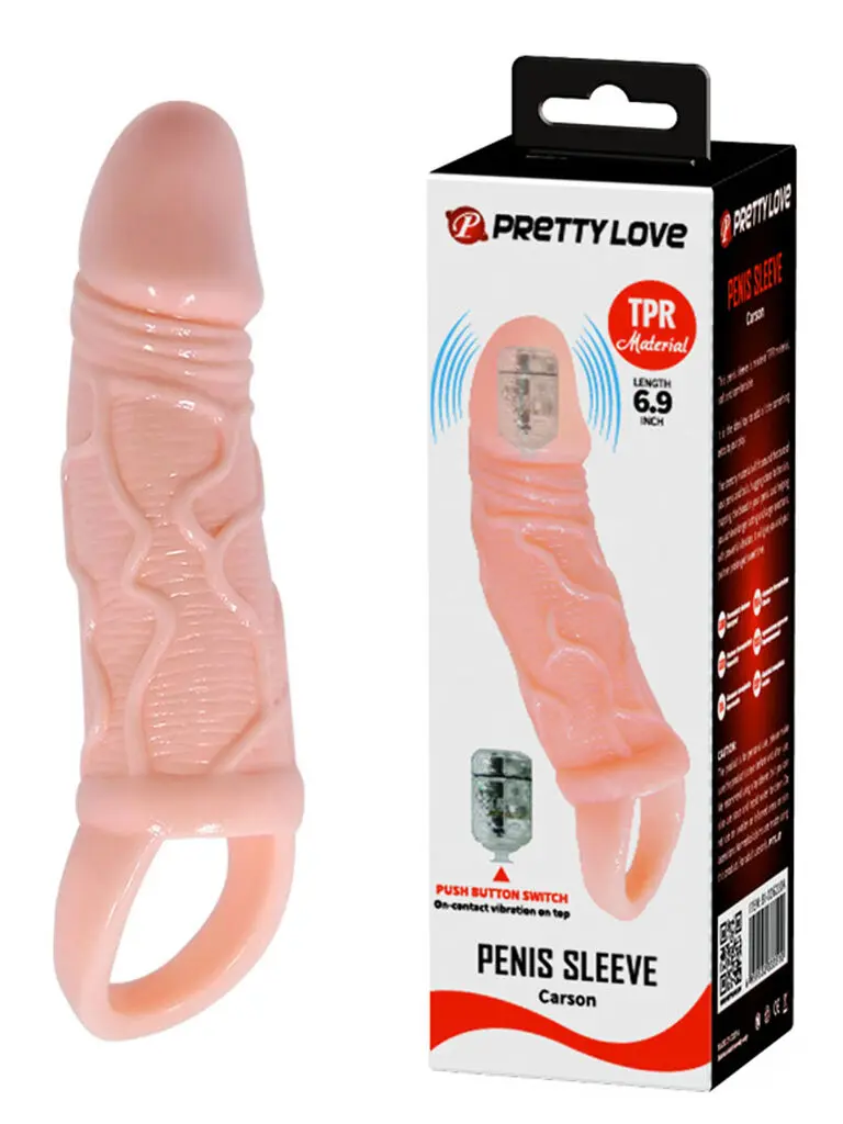 Navlaka za penis Carson, 17.5cm, Boja kože