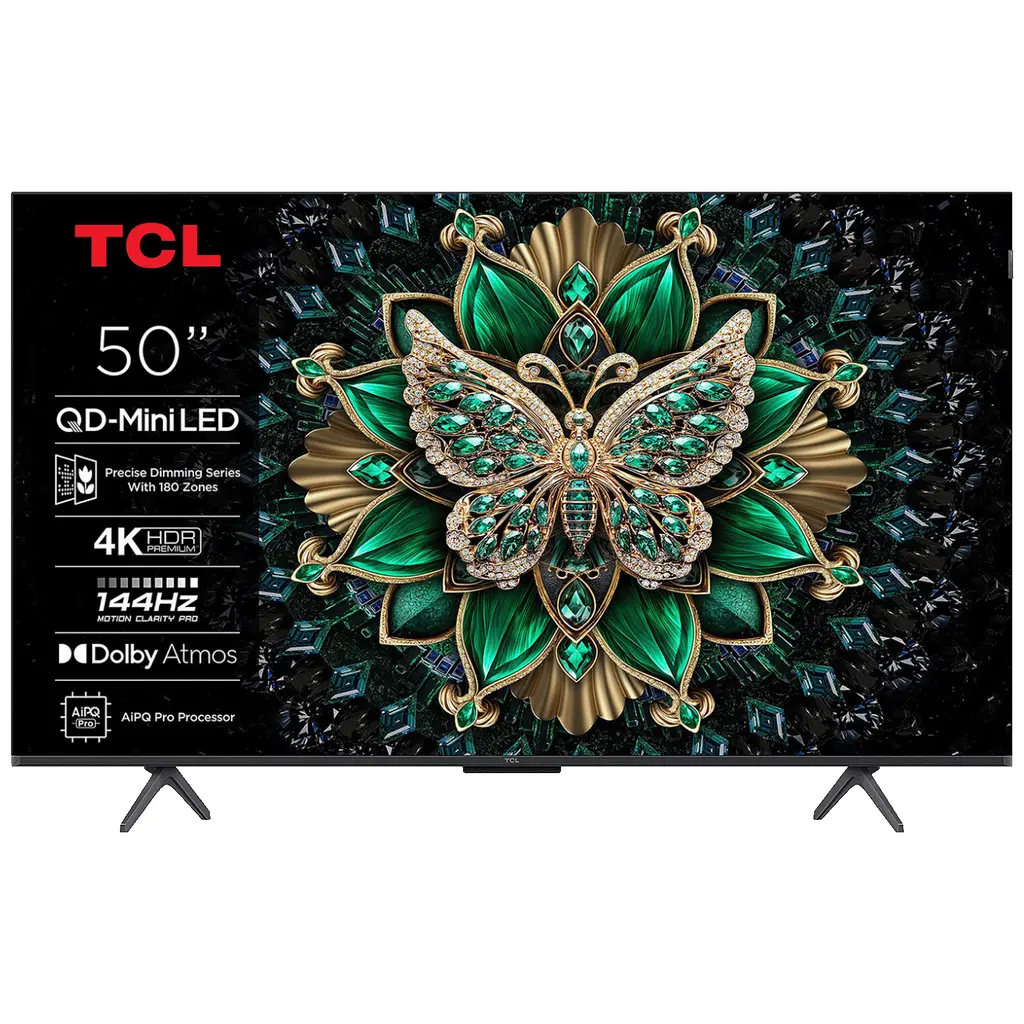 TCL Televizor Smart C6K 50C6K, Premium QD-MiniLED, 4K, Google TV, crni