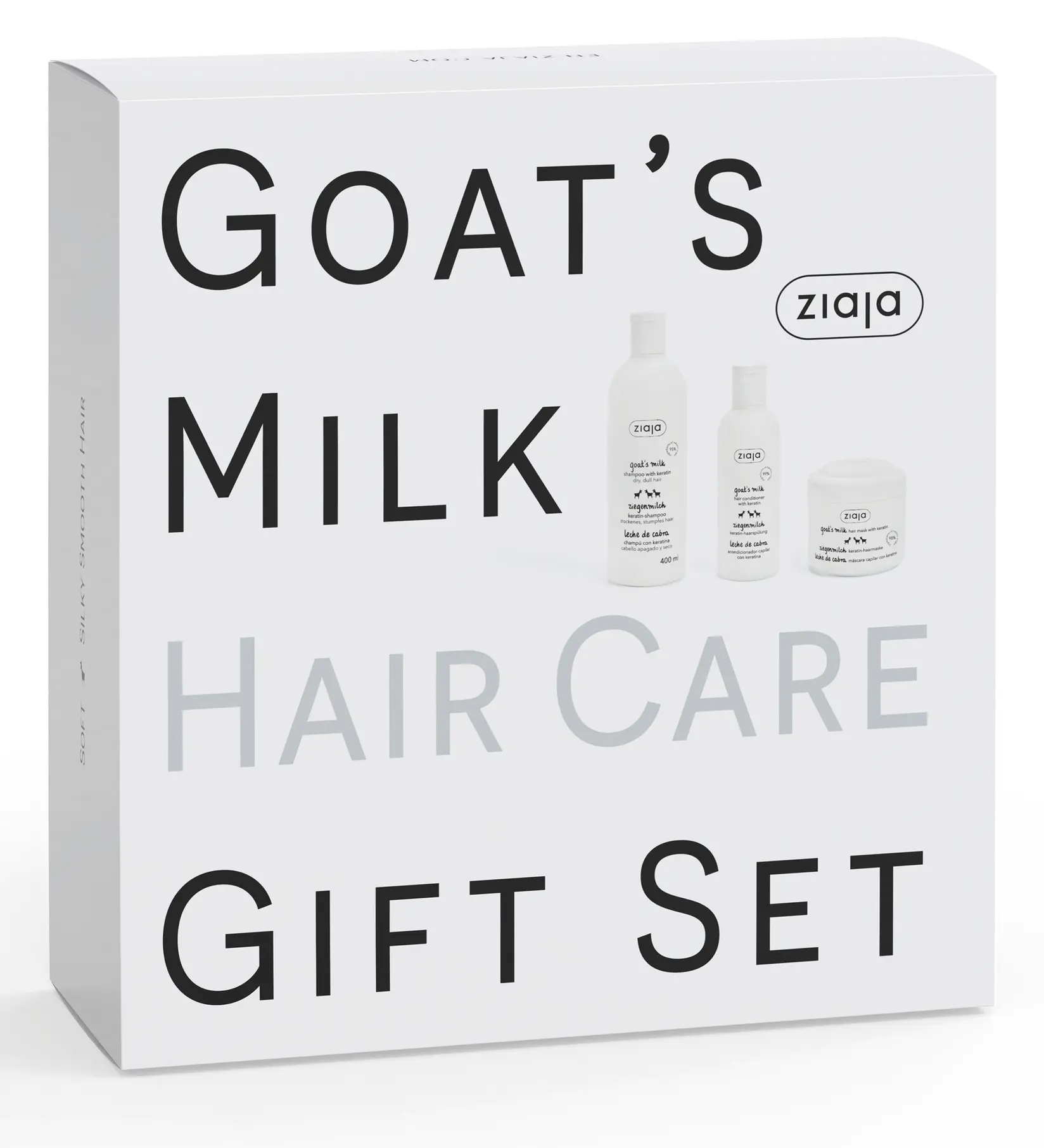 Ziaja set Kozјe mleko za kosu (šampon 400ml + regenerator 200ml + maska za kosu 200ml)