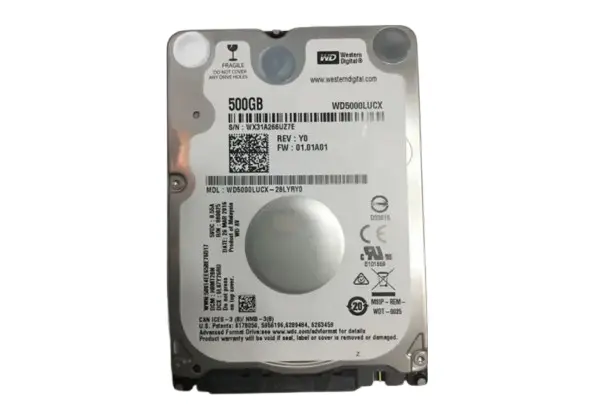 WD HDD 2.5 ** 500GB WD5000LUCX WD 16MB 5400RPM SATA 7mm