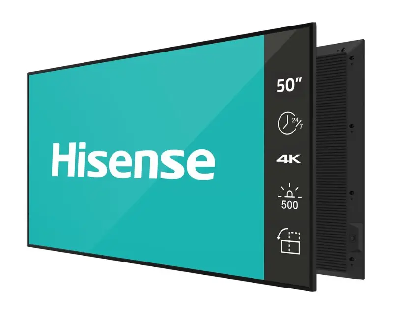 HISENSE Grafička tabla 50DM66D 50", 4K UHD 500 nita Digital Signage 24/7 Operacija, Crna