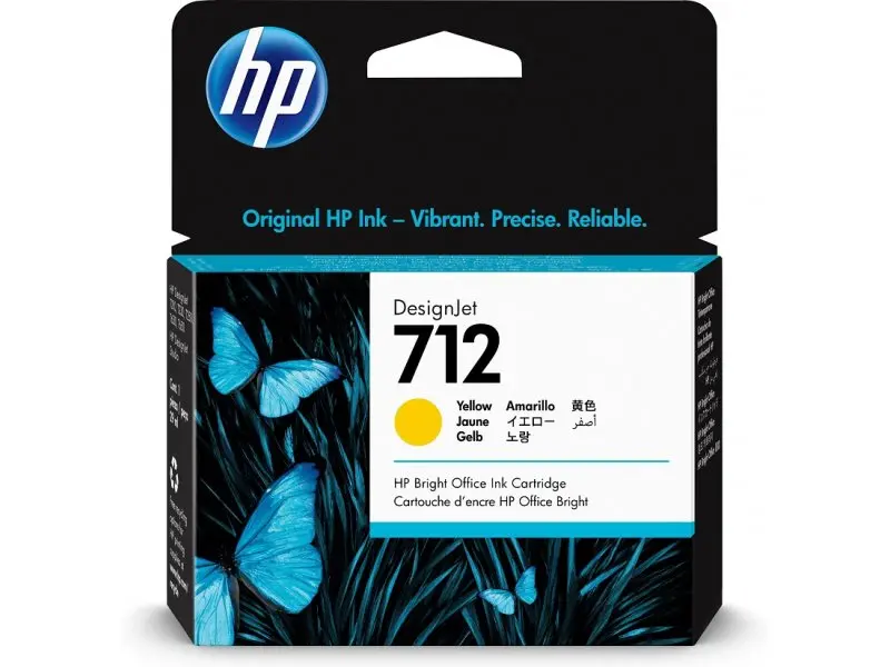 HP 3ED69A 712 DesignJet Ketridž 29ml, Yellow