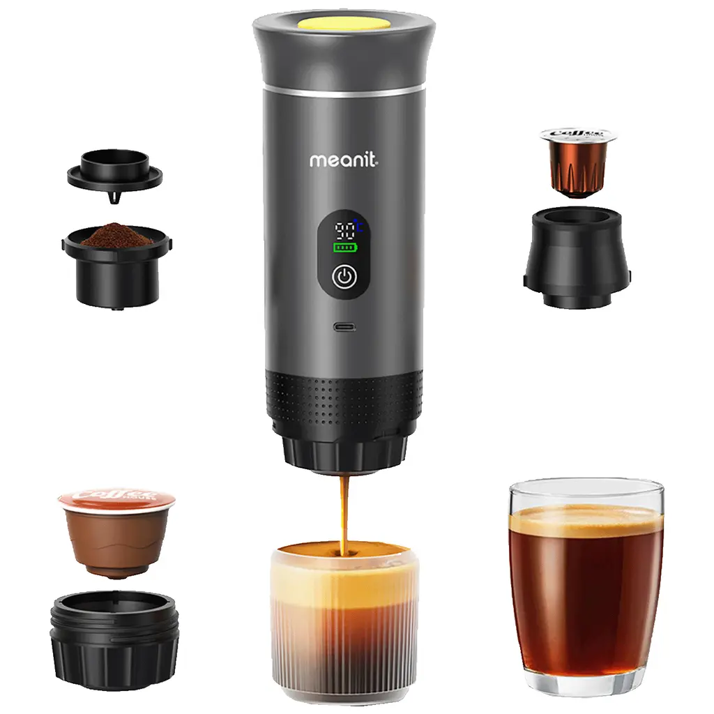 Meanit Aparat za espresso Z01 Pro, 3-u-1, Prenosni, Sivi