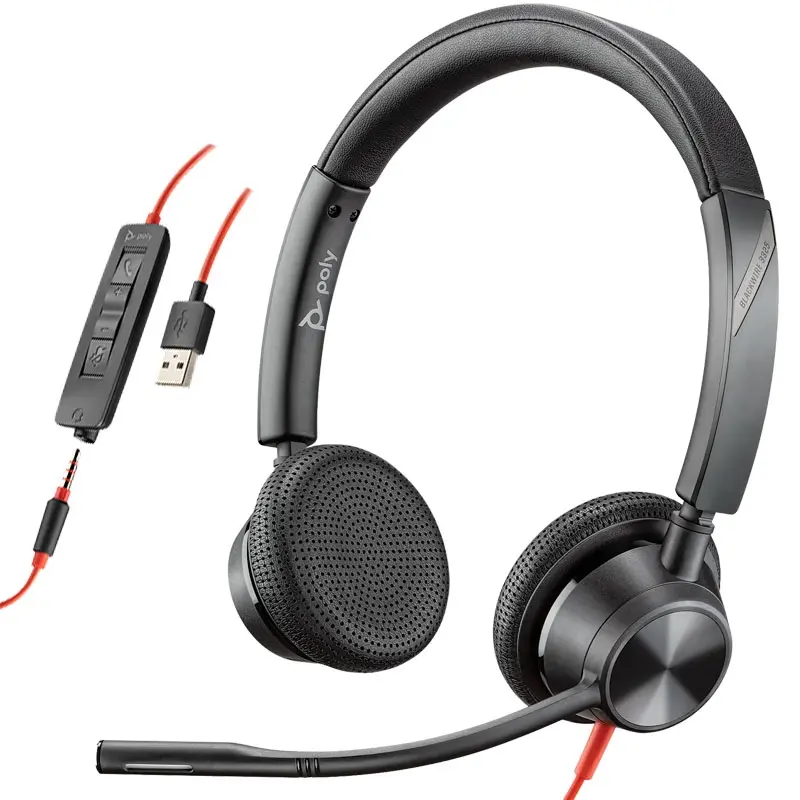 Poly Blackwire 3325 USB-C Stereo kožne slušal.+3.5mm+USB-C/A