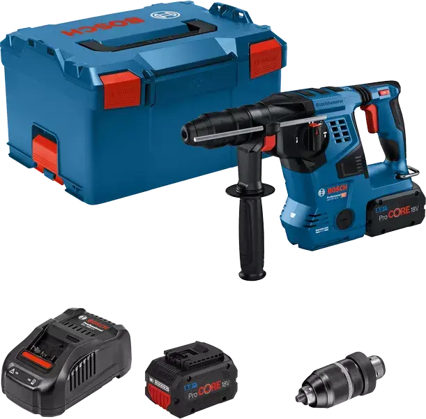 Bosch Akumulatorski elektro-pneumatski čekić za bušenje sa SDS plus prihvatom GBH 18V-28 CF, L-Boxx, ProCORE18V, 2x 8.0Ah 0611921002