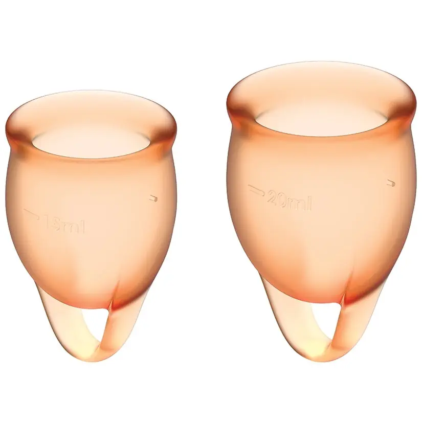 Satisfyer Menstrualne čašice Feel Confident, 2 komada, Narandžaste