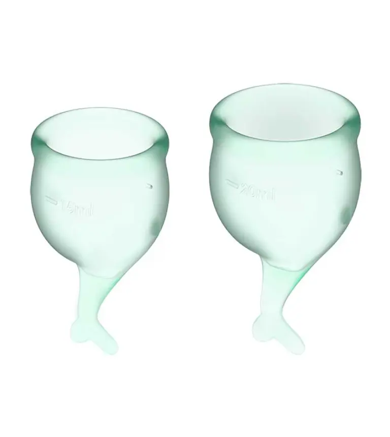 Satisfyer Menstrualne čašice Feel Secure, 2 komada, Svetlozelene