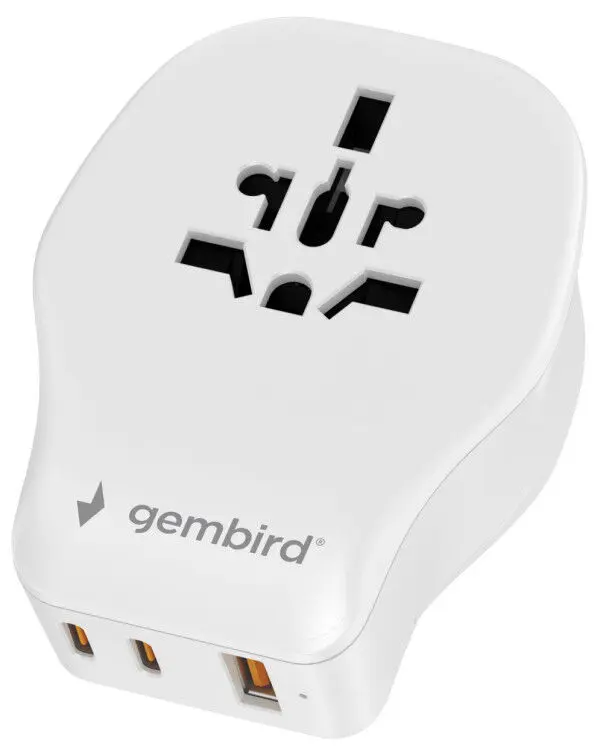 Gembird Putni adapter TPA-1A2C20-02-W Gembird Univerzalni 20W