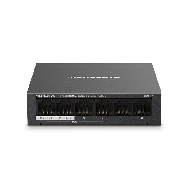 Mercusys MS106LP V1.0 6-Port 10/100Mbps Desktop Switch 4-Port PoE+