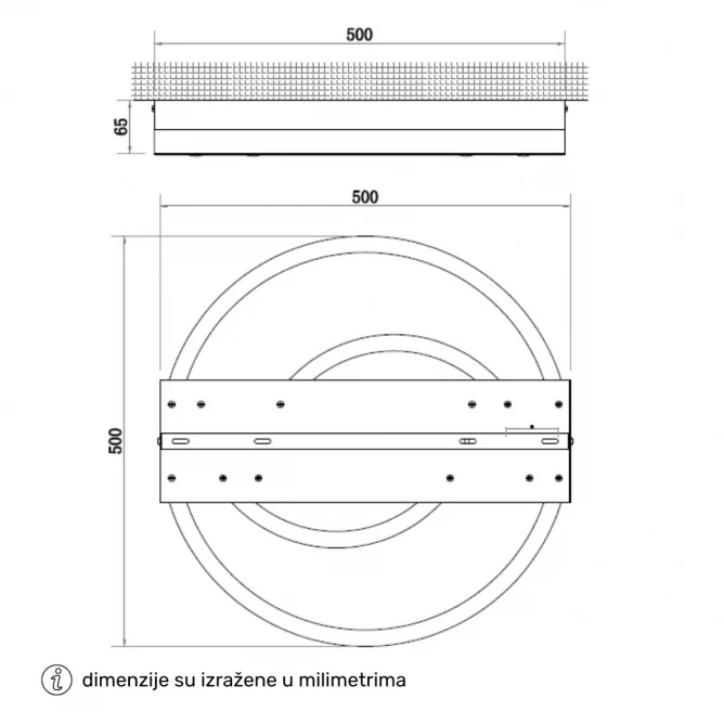 SOLEA 82 PLAFONSKA SVETILJKA 40W CCT CRNA