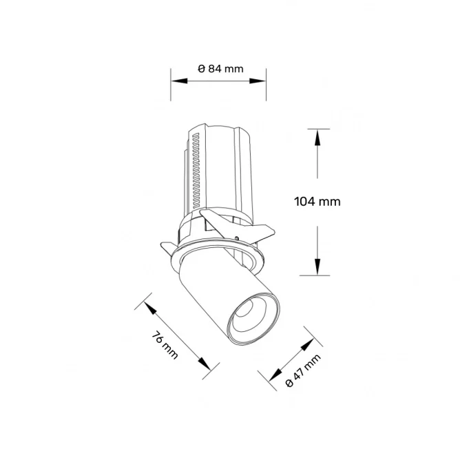 DAWN LED SVETILJKA V324 12W 3000K BELA DIM
