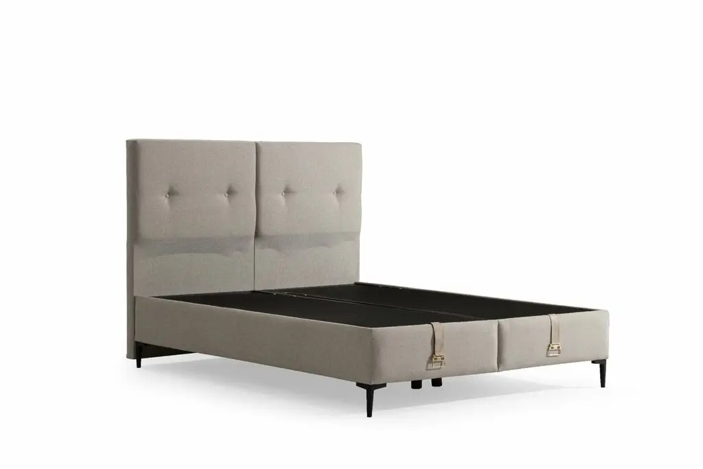 Hanah Home Osnova za krevet sa uzglavljem Bade, 120x123x200 cm, Bež