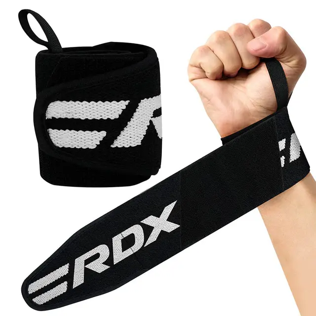 RDX Sports Zglobne trake za teretanu Pro, Crne