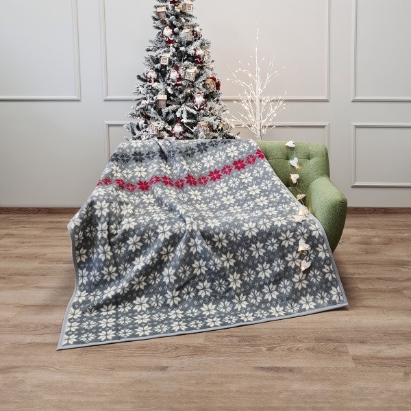 Ćebe Eco Blanket 200x230 Snowflake Grey 021039