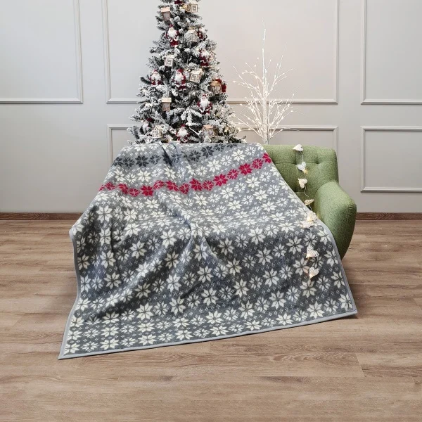 Ćebe Eco Blanket 150x200 Snowflake Grey 021035