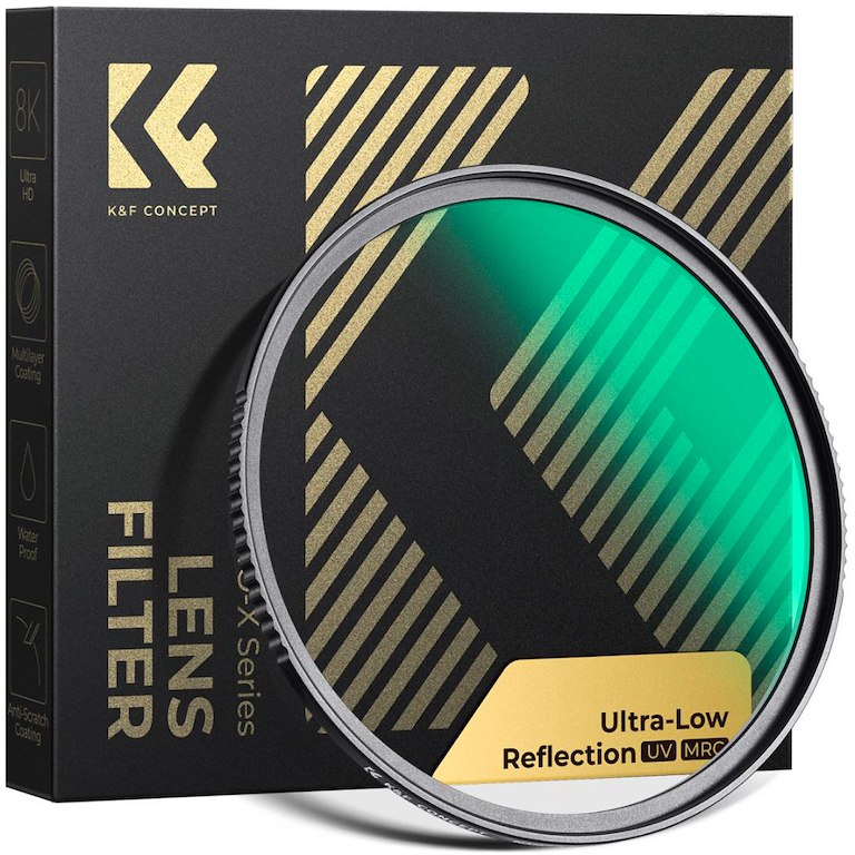 K&F Concept 43mm UV Filter 0.1% Ultra-low Reflection (titanium coating) 28 Multi-Layer Nano-Xcel Series KF01.2458