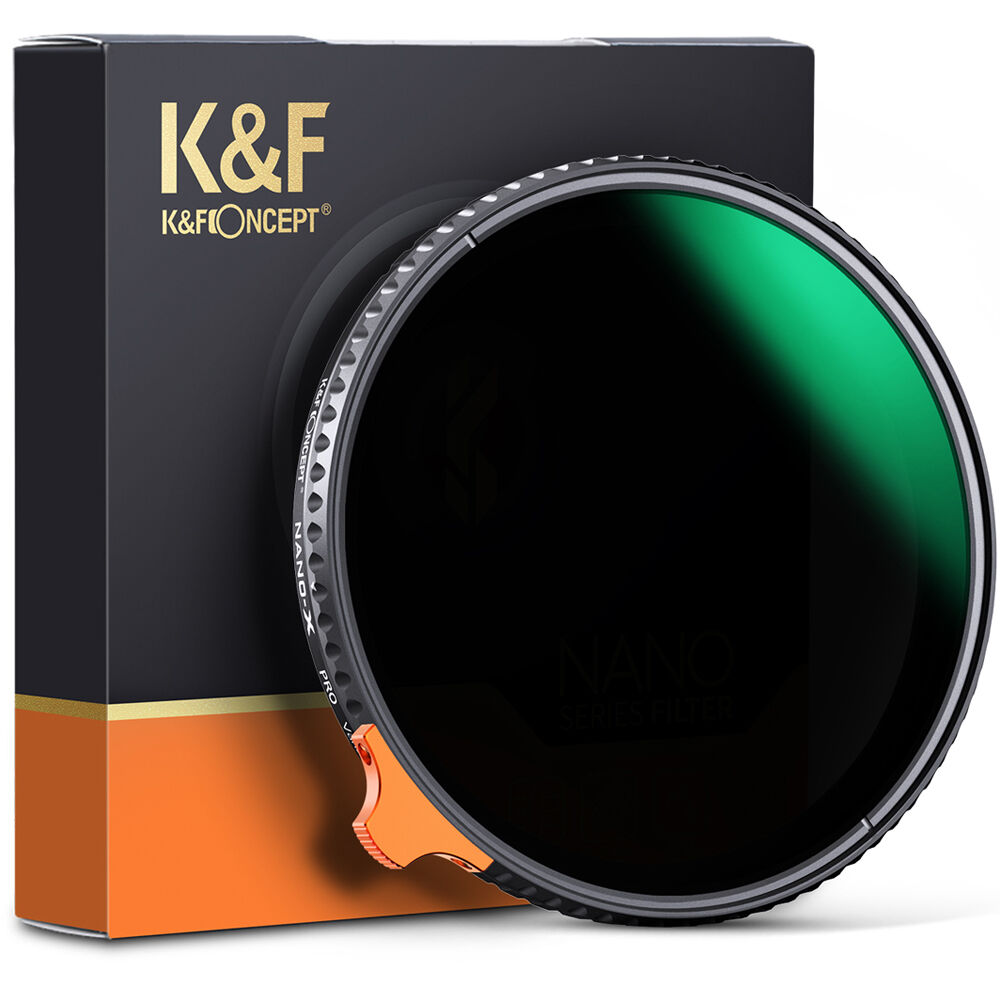 K&F Concept 82mm Nano X-Pro Slim Waterproof Anti Scratch Green Coated HD Variable ND2-400 VND Filter KF01.1619