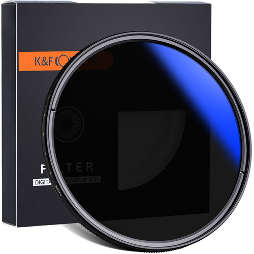 K&F Concept 58mm ND2-ND400 Blue Multi-Coated Variable ND VND Filter KF01.1401