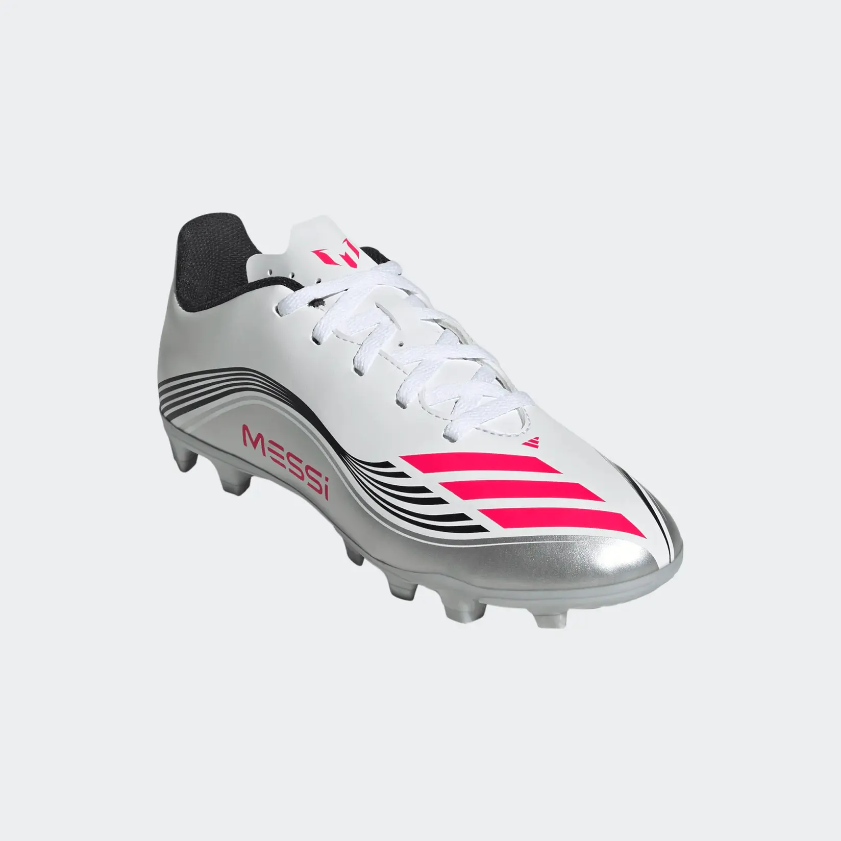 Adidas Kopačke za dečake F50 Messi Club Fg/Mg J, JP7457, Bele